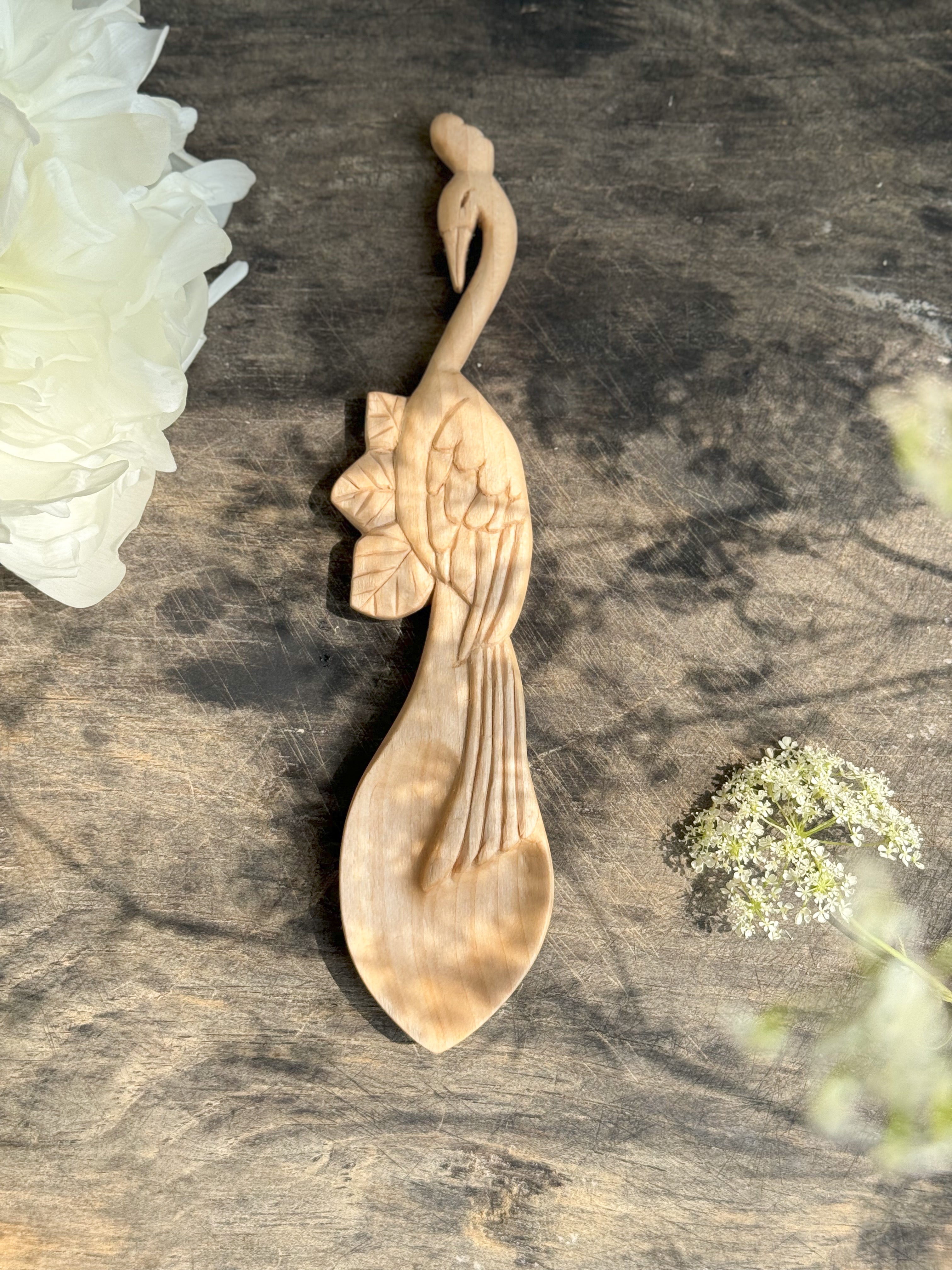 Hand-Carved Bird Spoon – Hiraeth Vintage