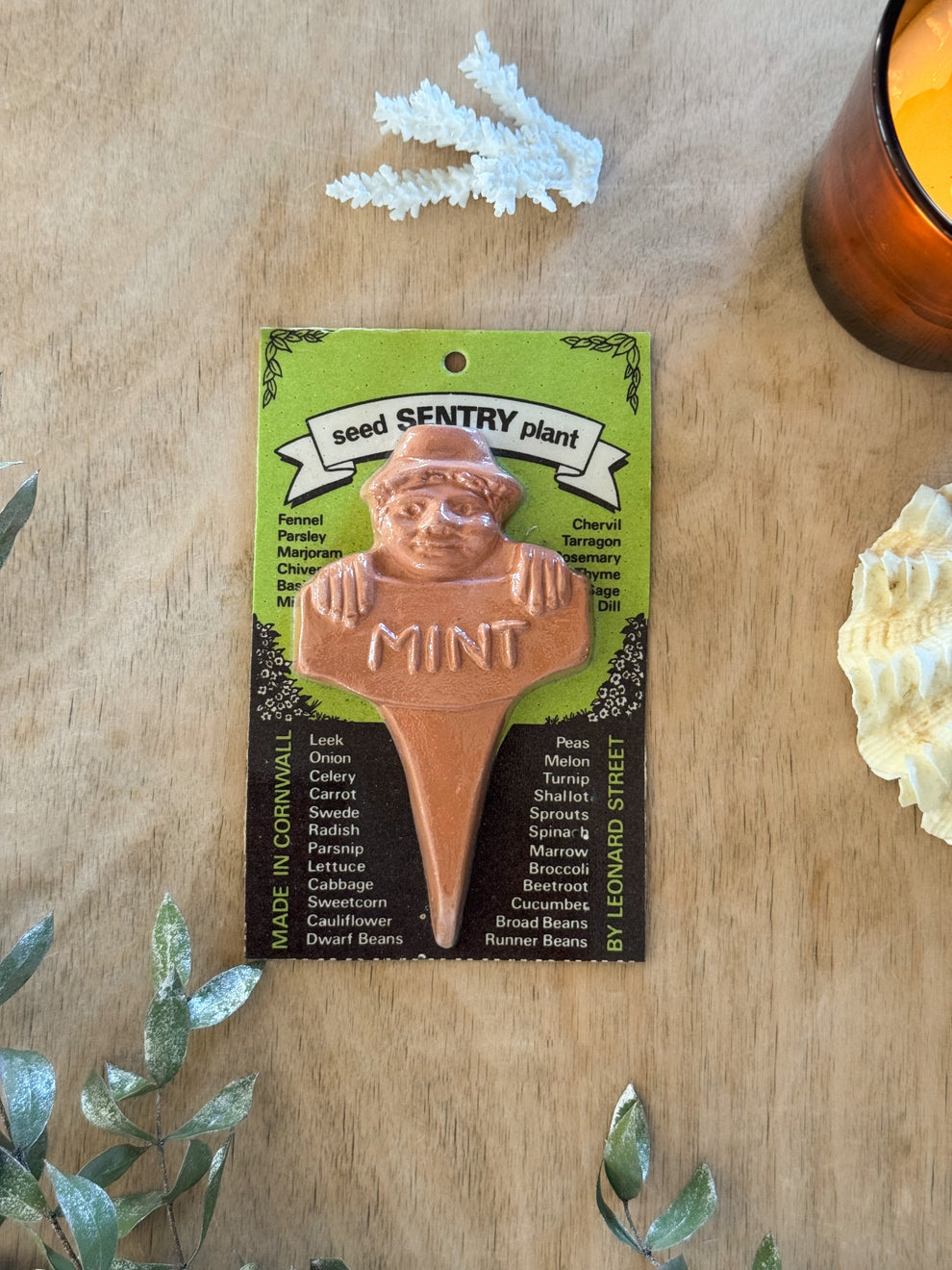 Vintage New Old Stock Terracotta Seed Sentry Plant Markers (Multiple O ...